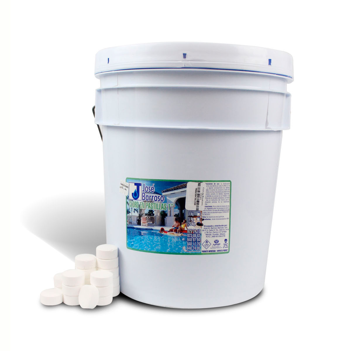 Cloro Tabletas 1pulg. Pastillas 20kg - Premium + Rendimiento – José Barroso