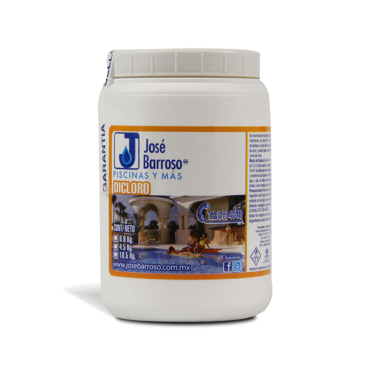 Dicloro "Shock" 1kg para Piscina/Alberca (Uso Correctivo) – José Barroso